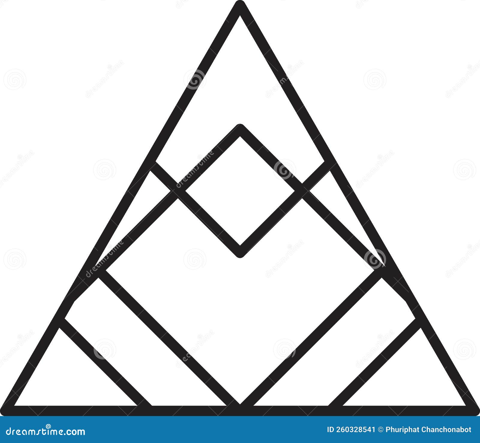 Abstract Pyramid Triangle Logo Illustration in Trendy and Minimal Style ...