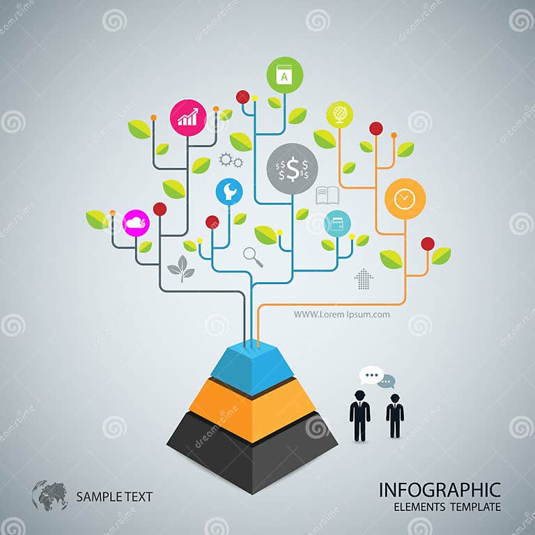 Abstract Pyramid Type Infographic Elements. Stock Vector - Illustration ...