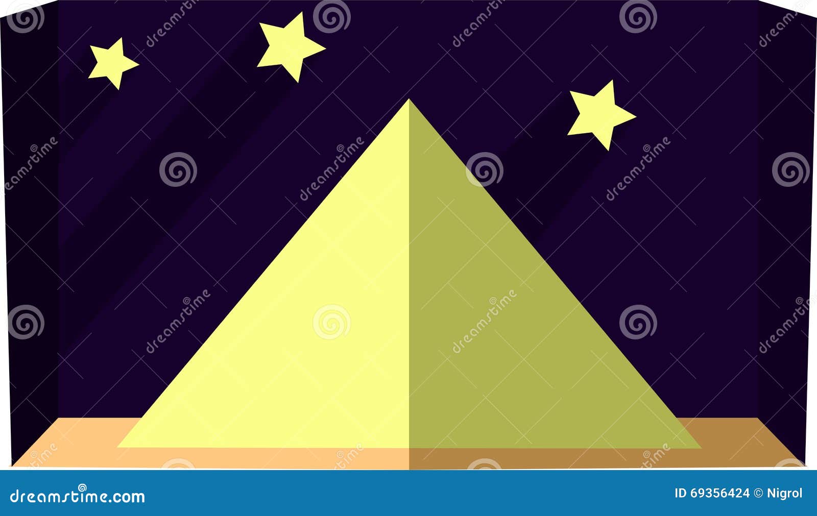 Abstract Pyramid Vector Flat Illustration Stock Vector - Illustration ...
