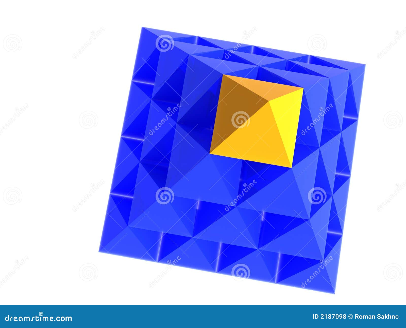 Abstract Pyramid with Yellow Stock Illustration - Illustration of ...