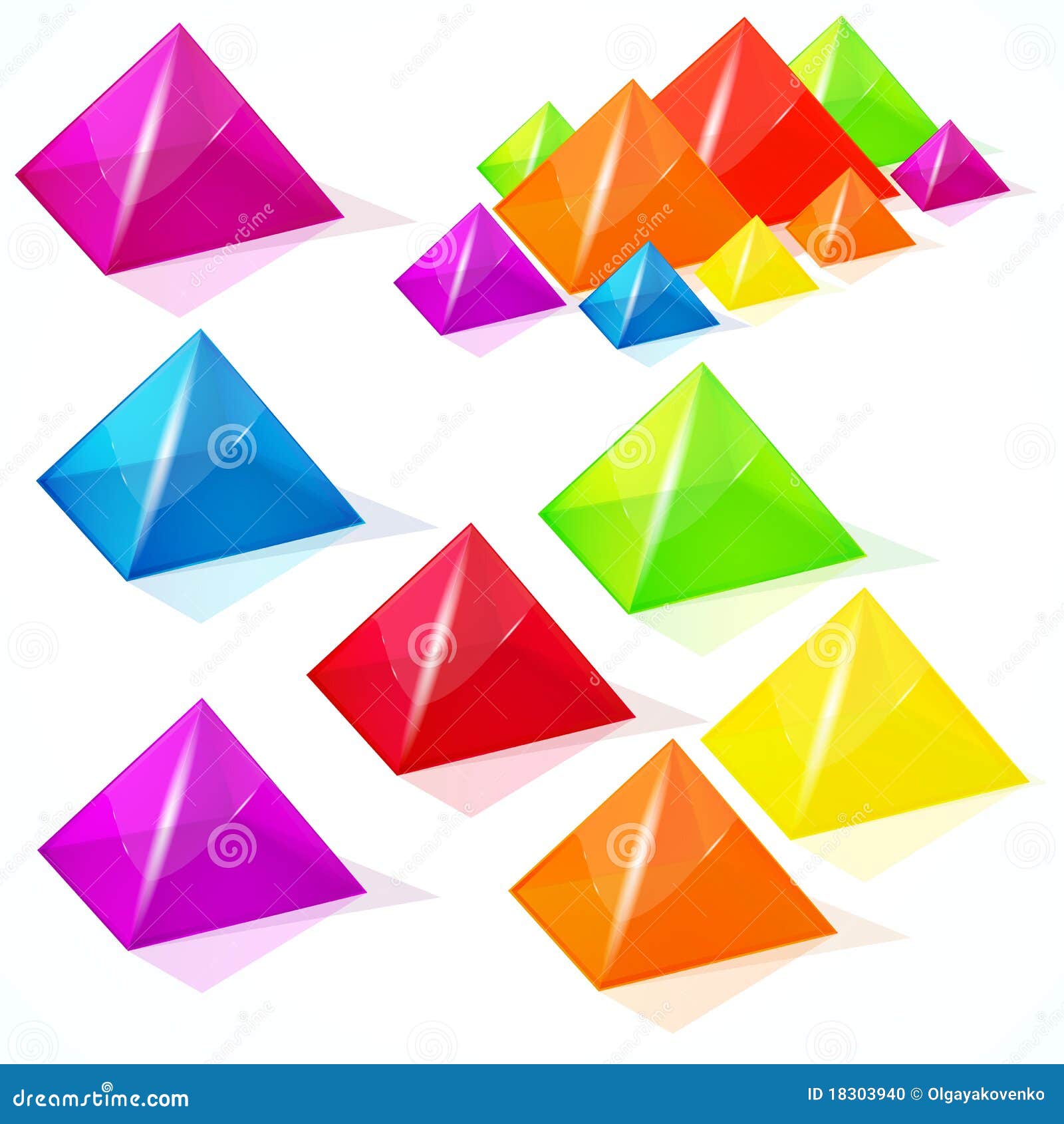 Abstract pyramids. stock vector. Illustration of finance - 18303940