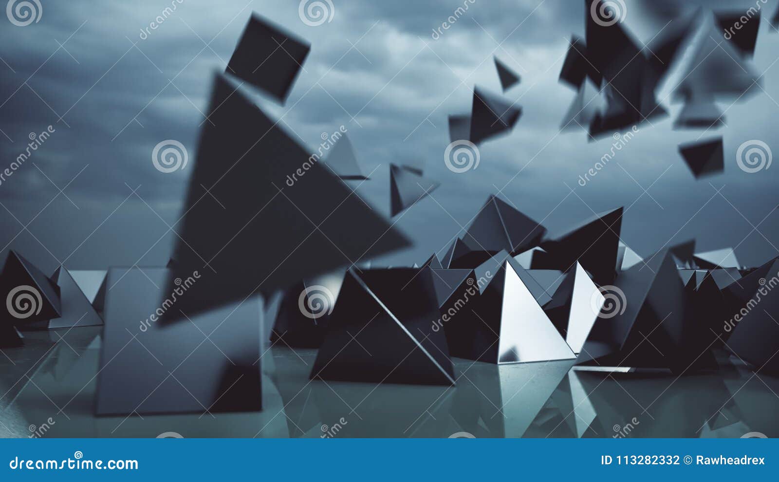 Abstract Pyramids Falling from Sky. Stock Footage - Video of design ...