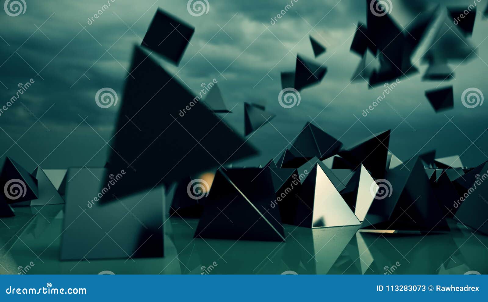 Abstract Pyramids Falling from Sky. Stock Video - Video of abstraction ...