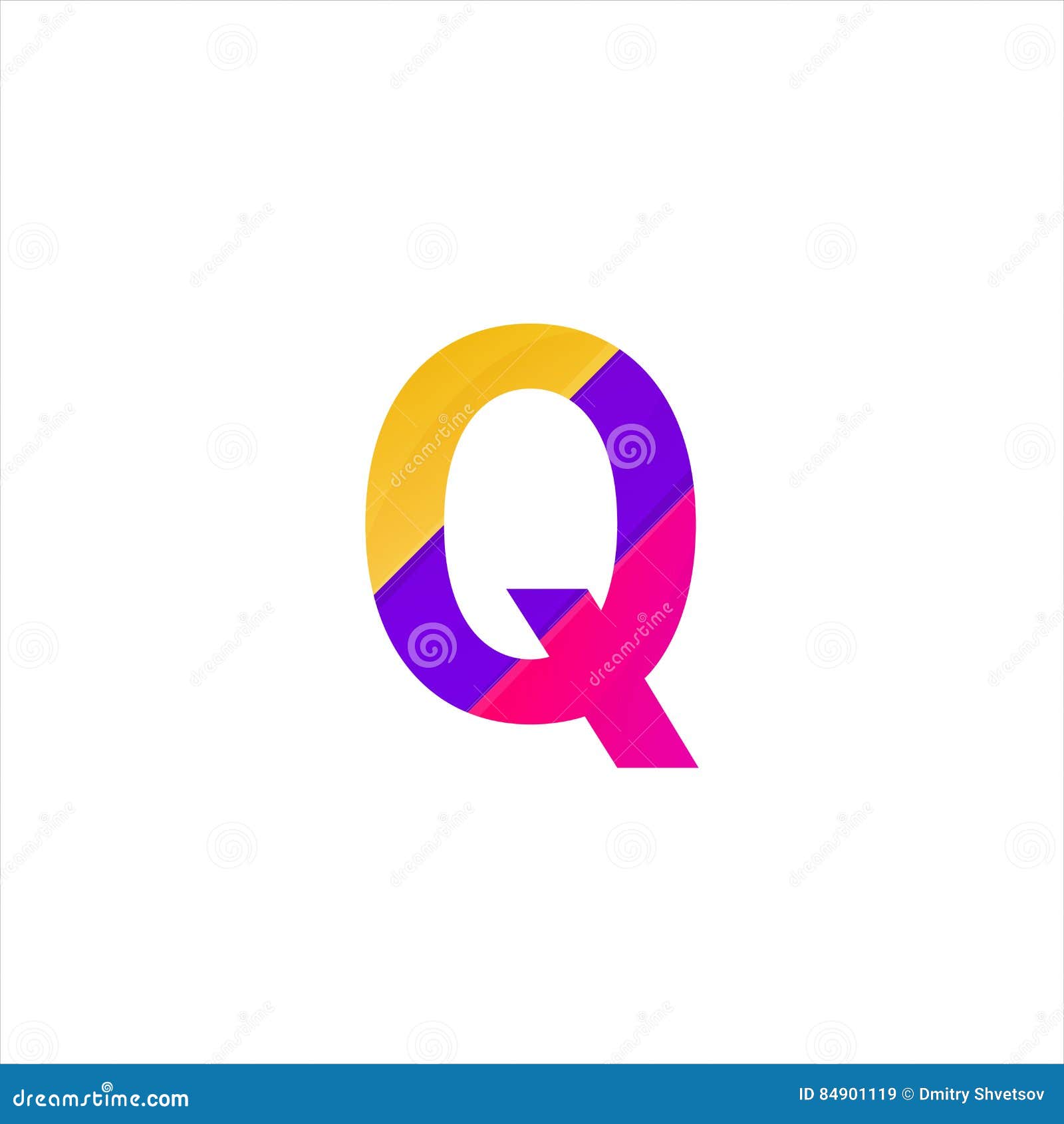Abstract Q Letter Icon Funny Flat Sign Vector Logo Design Stock Vector ...