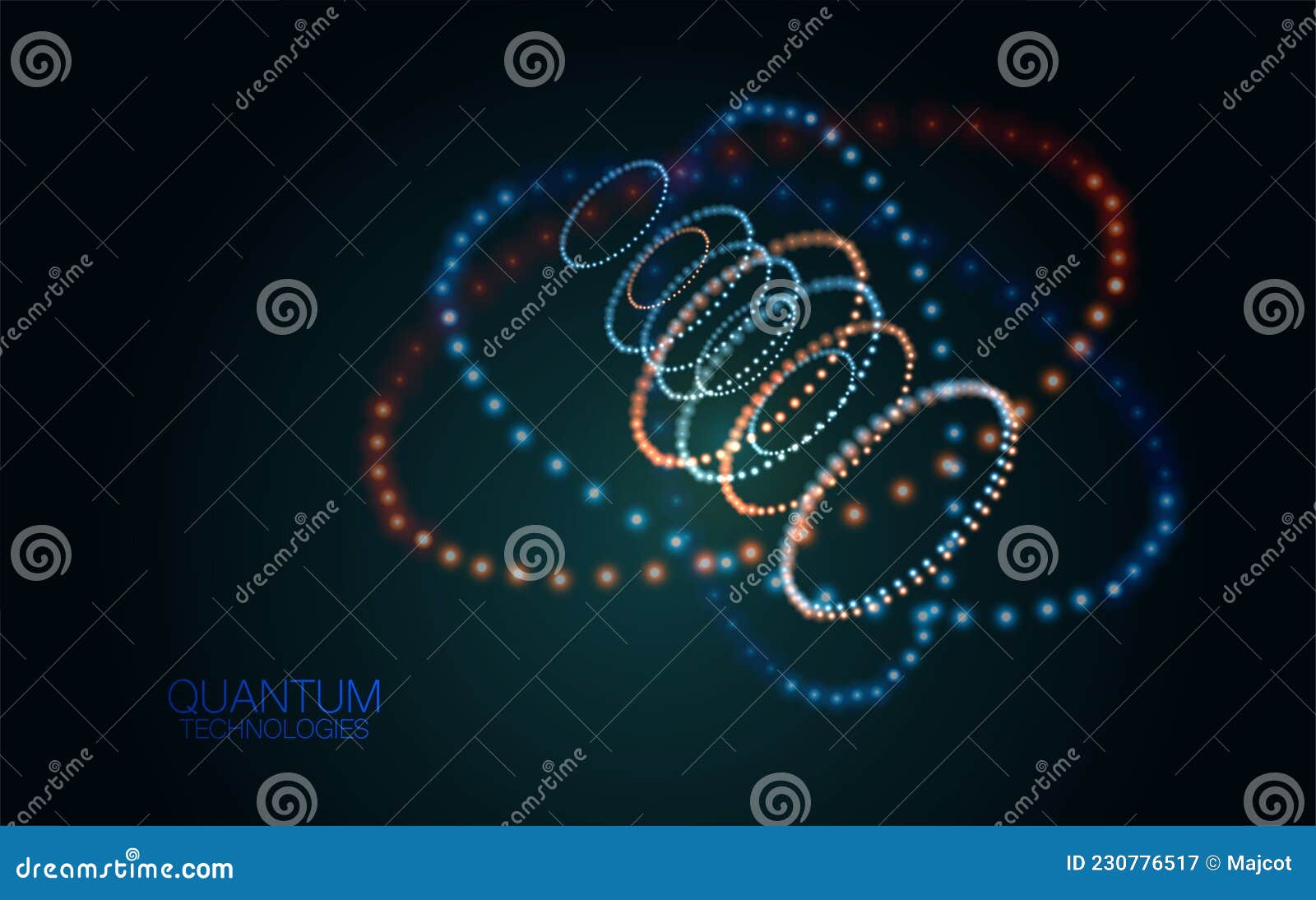 Abstract Quantum Technology Background Stock Vector - Illustration of ...