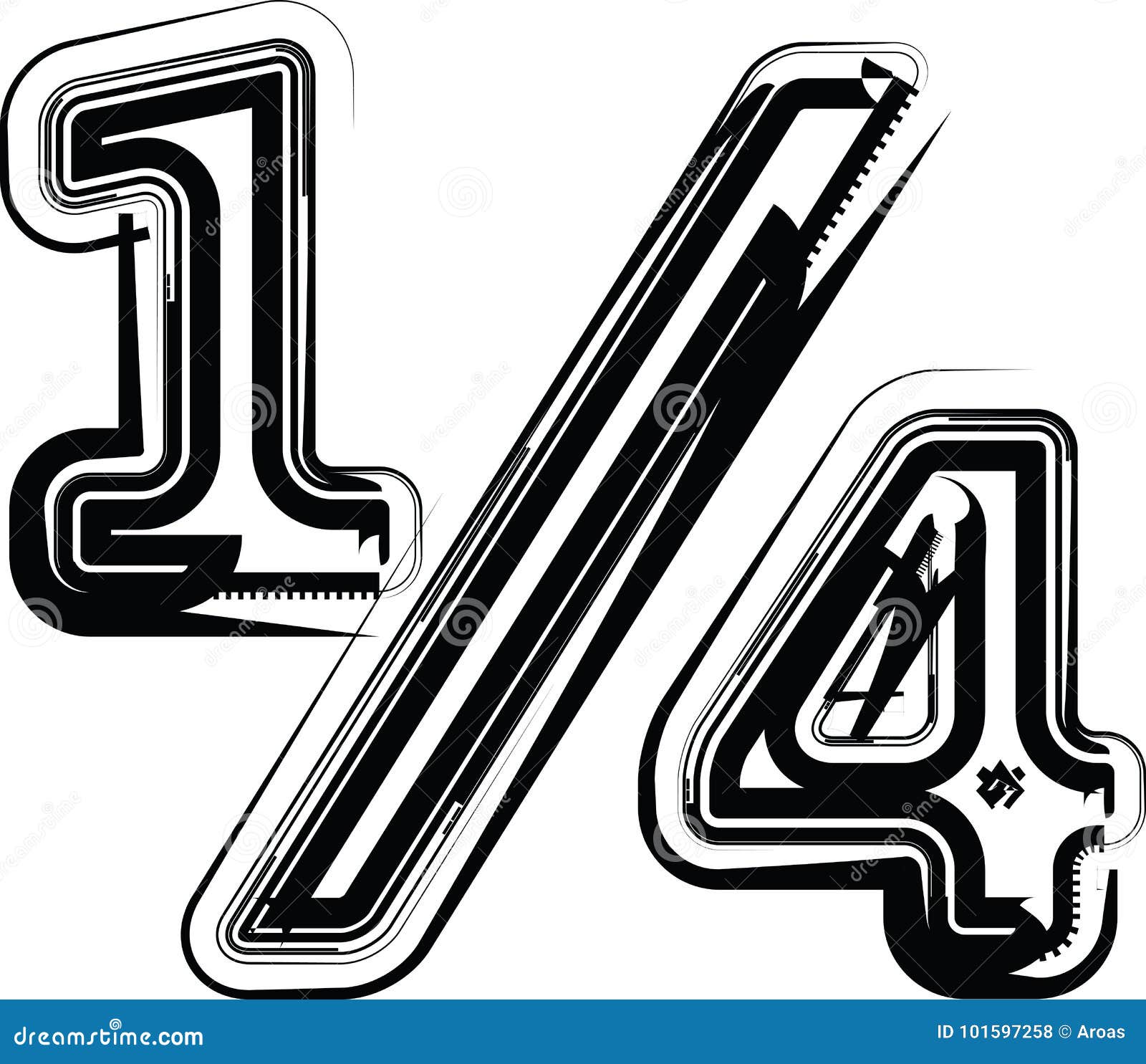 Abstract quarters sign stock vector. Illustration of element - 101597258