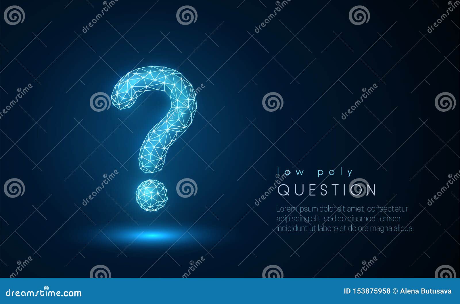 Abstract Question Mark. Low Poly Style Design Stock Illustration ...