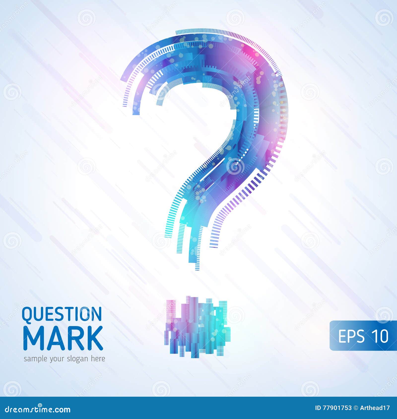 Abstract question mark stock vector. Illustration of rainbow - 77901753