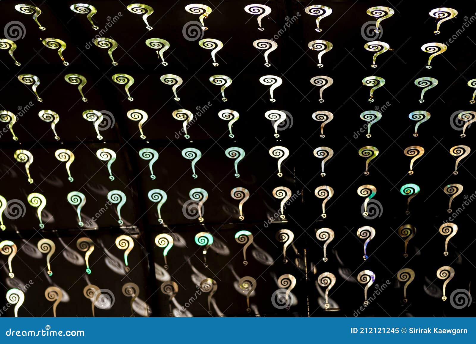 Abstract Question Mark Wall on Dark Background Stock Image - Image of ...