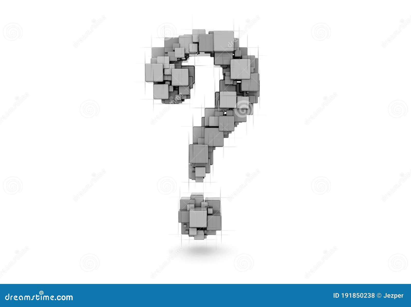 Abstract question mark stock illustration. Illustration of render ...