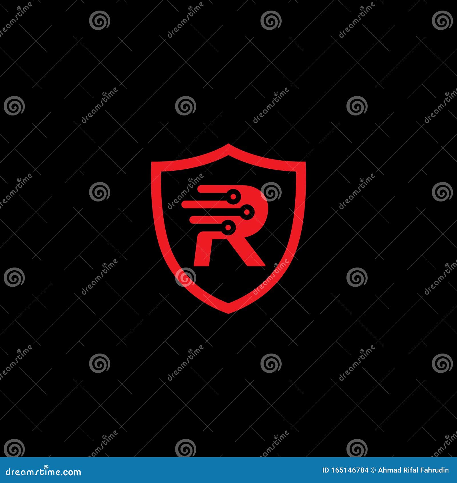 Abstract R Logo , R Network Logo in the Shields Stock Illustration ...