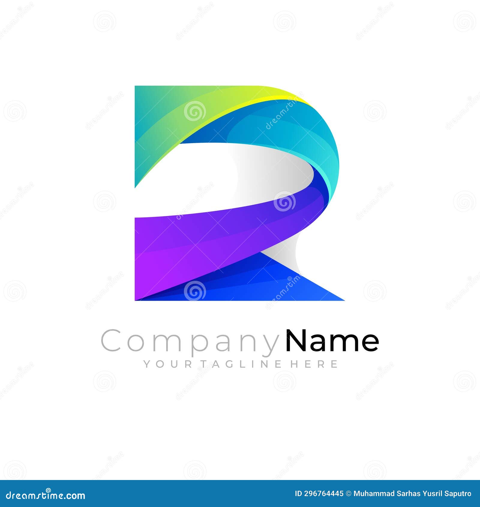 Abstract R Logo Vector, 3d Colorful Logos Stock Illustration ...