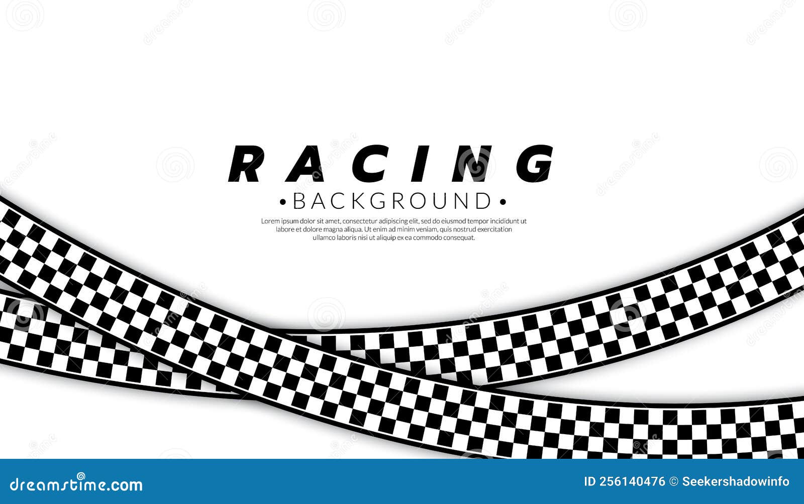 Abstract Racing Background. Checkered Curve Flag Stock Vector ...
