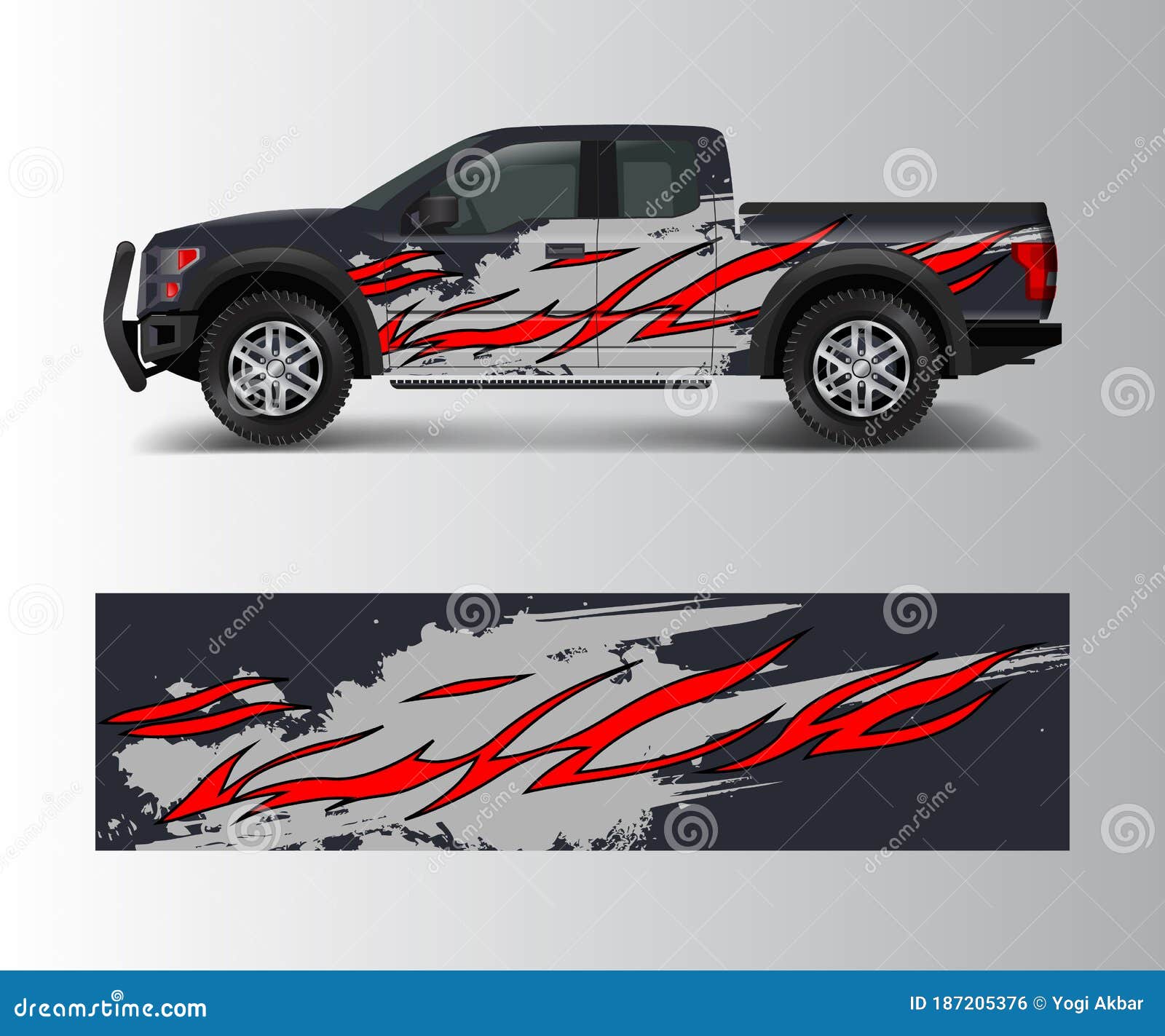 Abstract Racing Graphic Background Vector for Offroad Vehicle Wrap ...