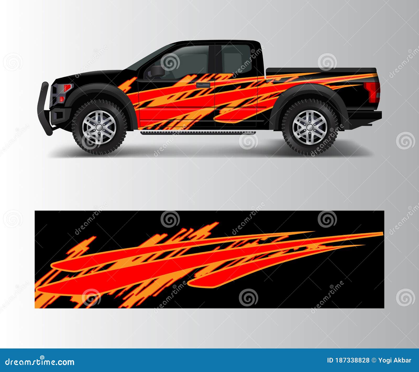 Abstract Racing Graphic Background Vector for Offroad Vehicle Wrap ...