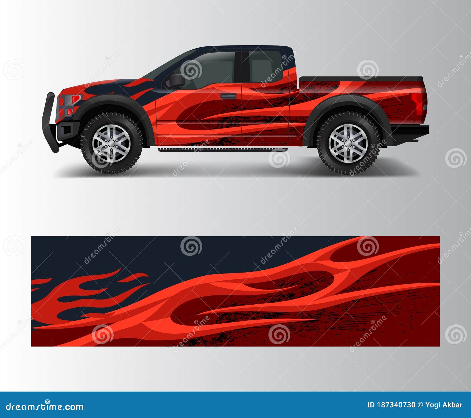 Abstract Racing Graphic Background Vector for Offroad Vehicle Wrap ...
