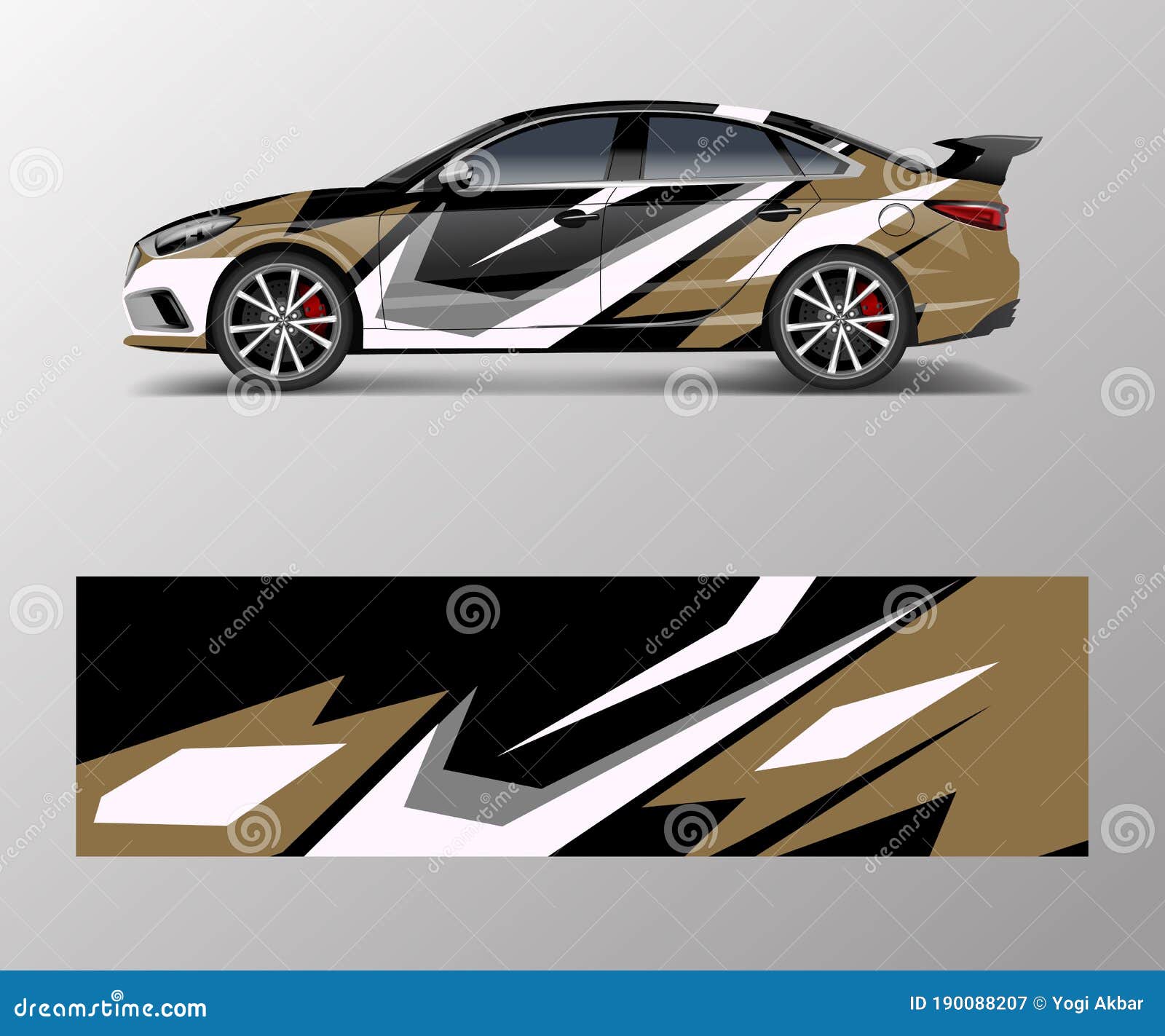 Abstract Racing Graphic Vector for Sport Car Wrap Design Stock Vector ...