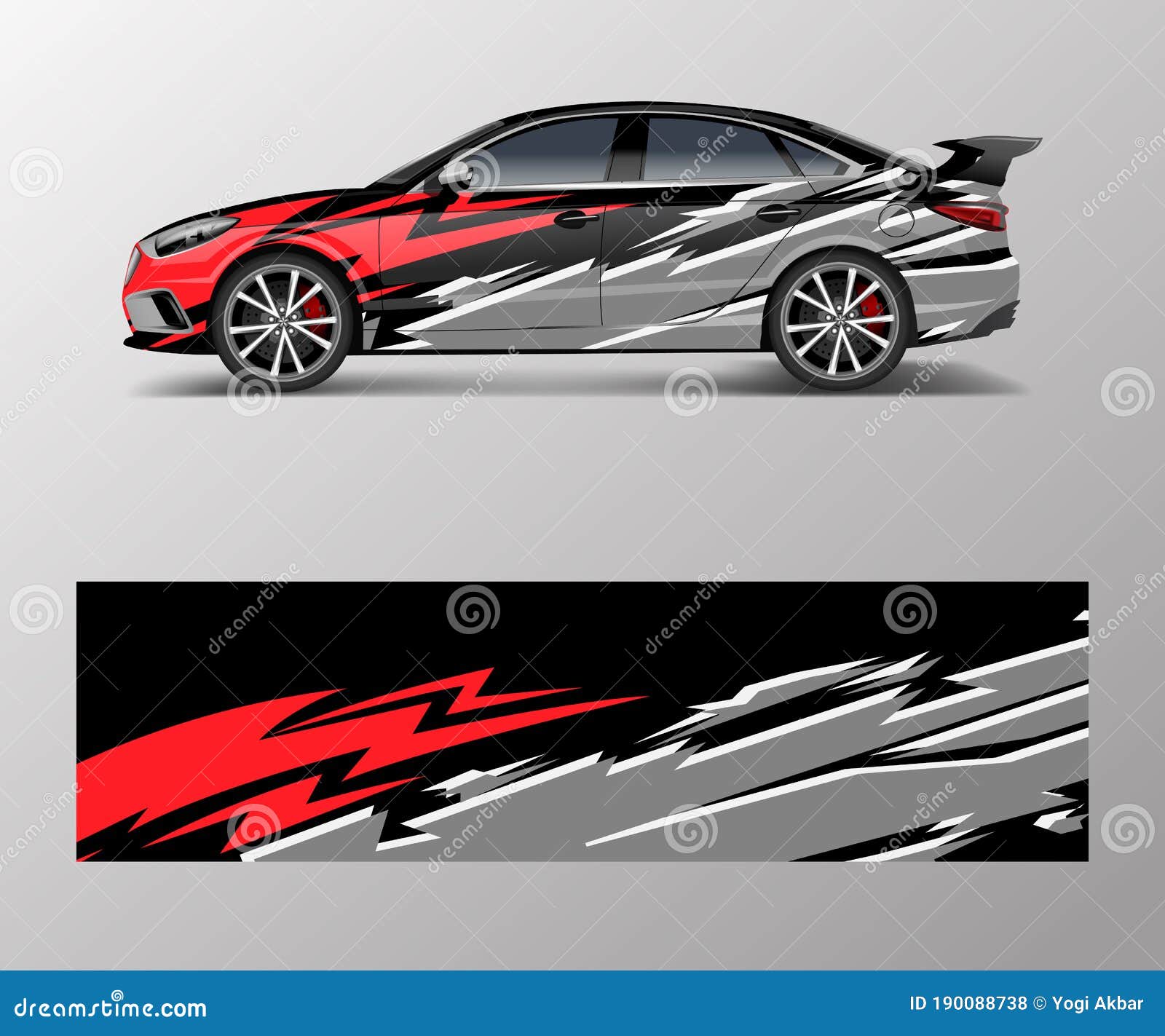 Abstract Racing Graphic Vector for Sport Car Wrap Design Stock Vector ...