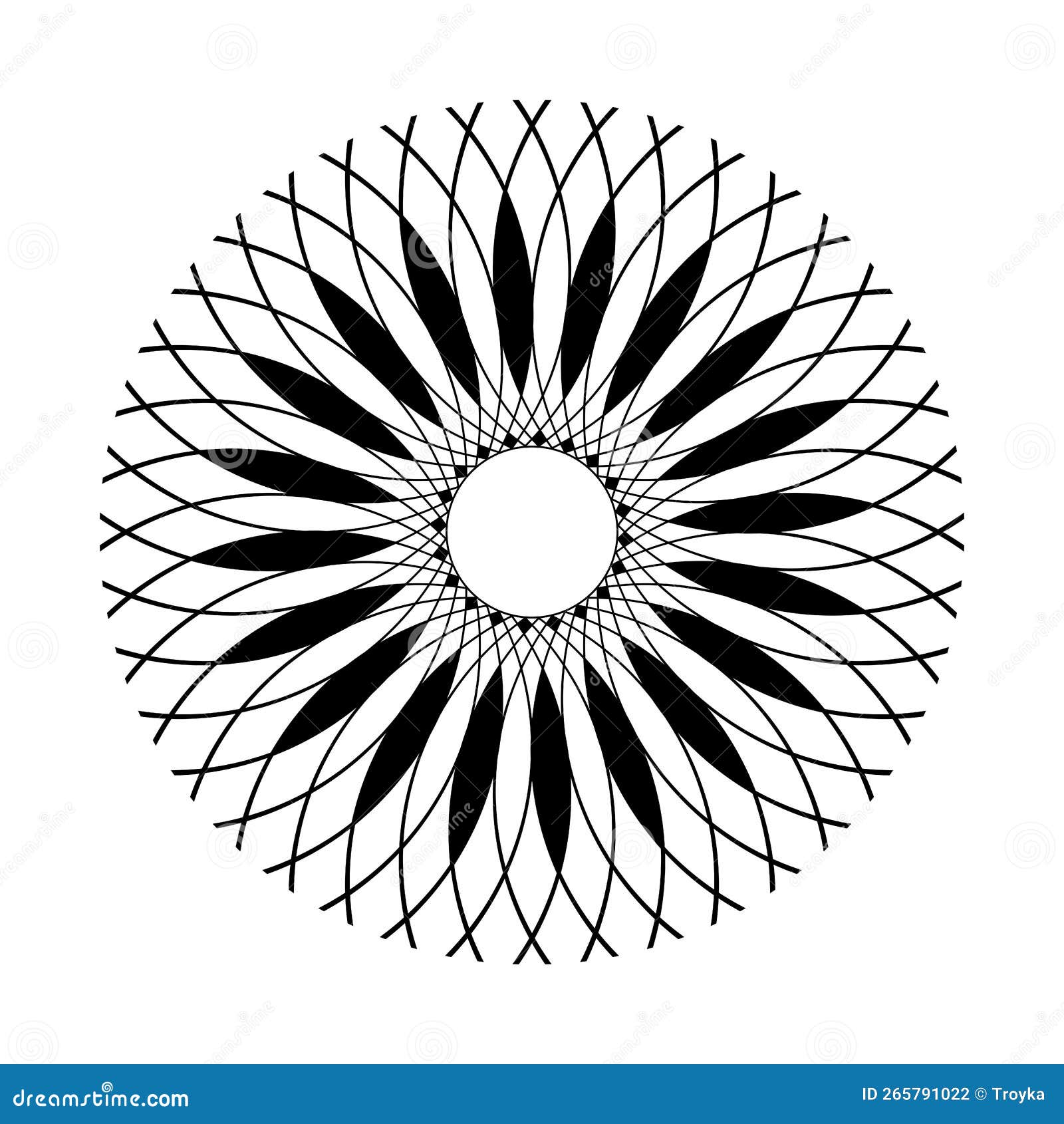 Abstract Radial Circle Pattern. Decorative Element for Design Stock ...