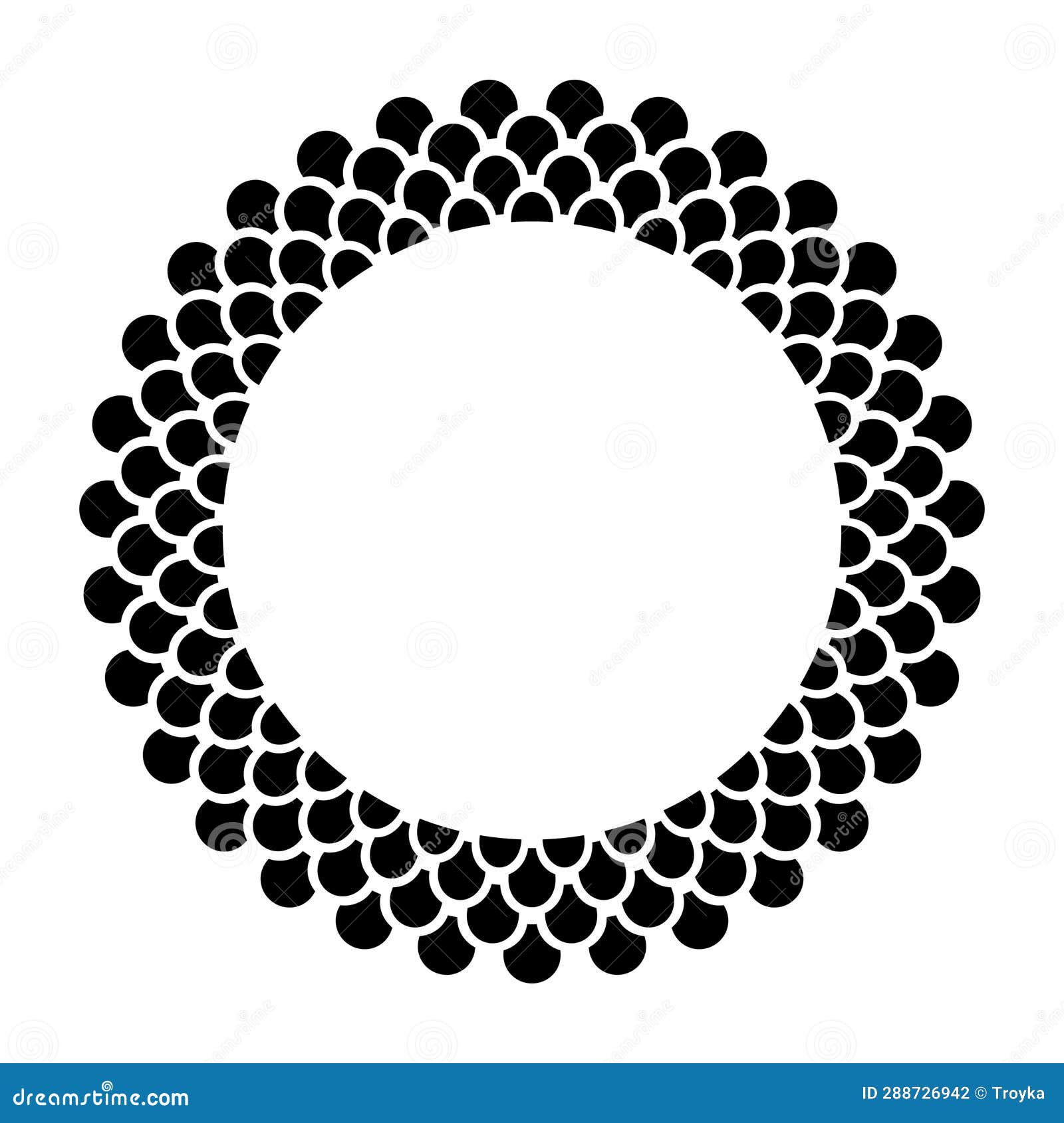 Abstract Radial Circle Pattern Decorative Round Frame Stock ...