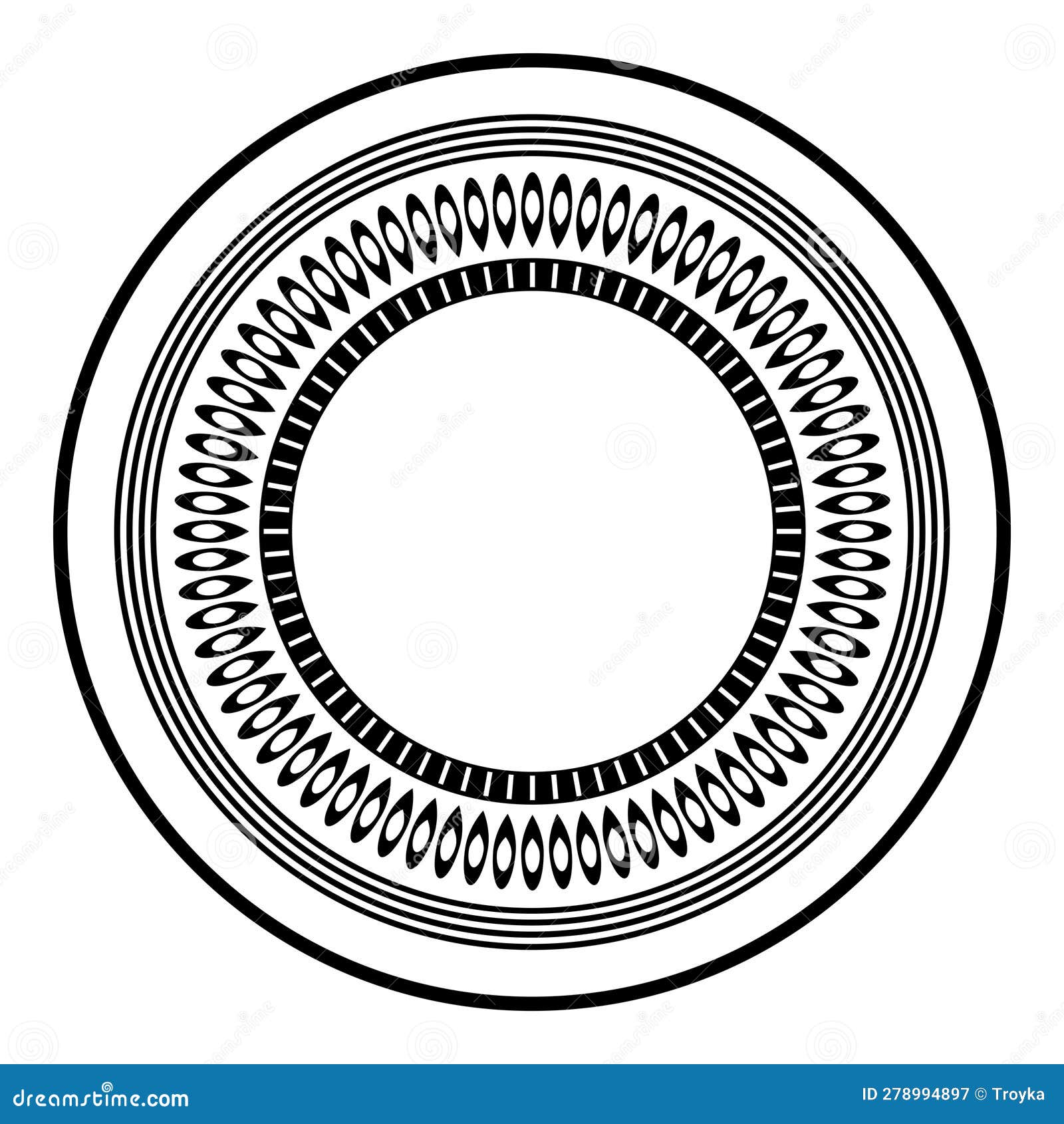 Abstract Radial Circular Pattern for Decorative Round Frame Stock ...