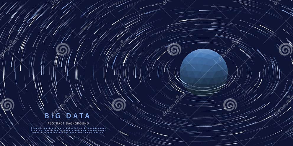 Abstract Radial Data Science Concept. Technology or Science Concept ...