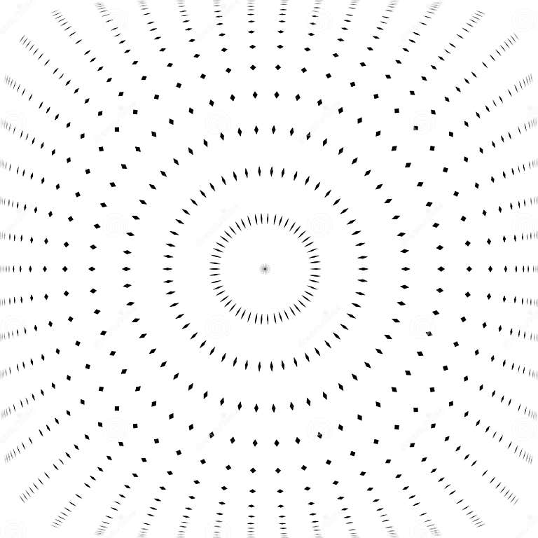 Abstract Radial Dots Pattern. 3D Illusion Effect Stock Vector ...