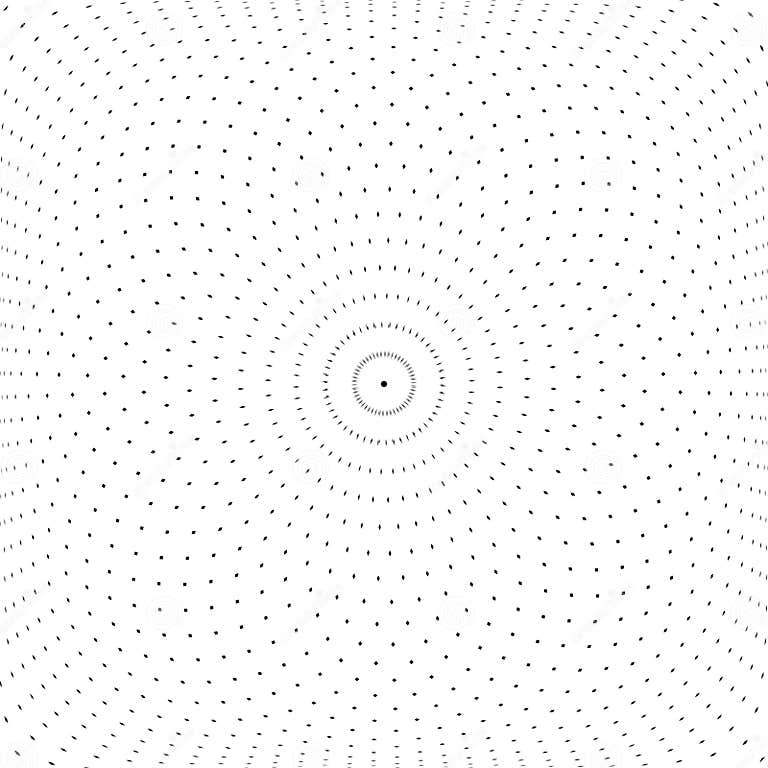 Abstract Radial Dots Pattern. 3D Illusion. White Textured Background ...