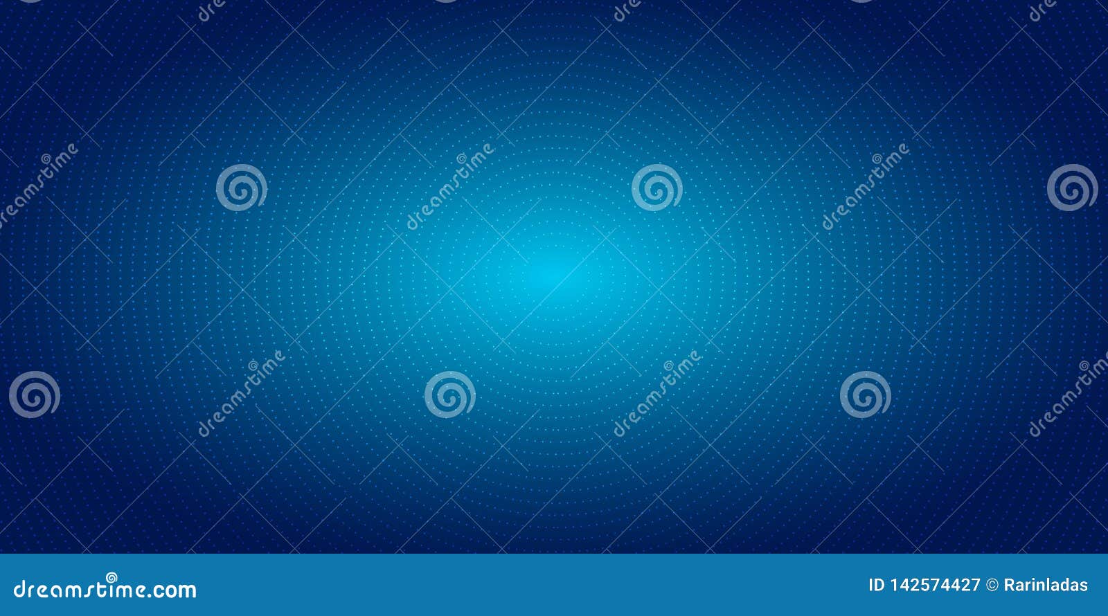 Abstract Radial Dots Pattern Halftone on Blue Gradient Background ...