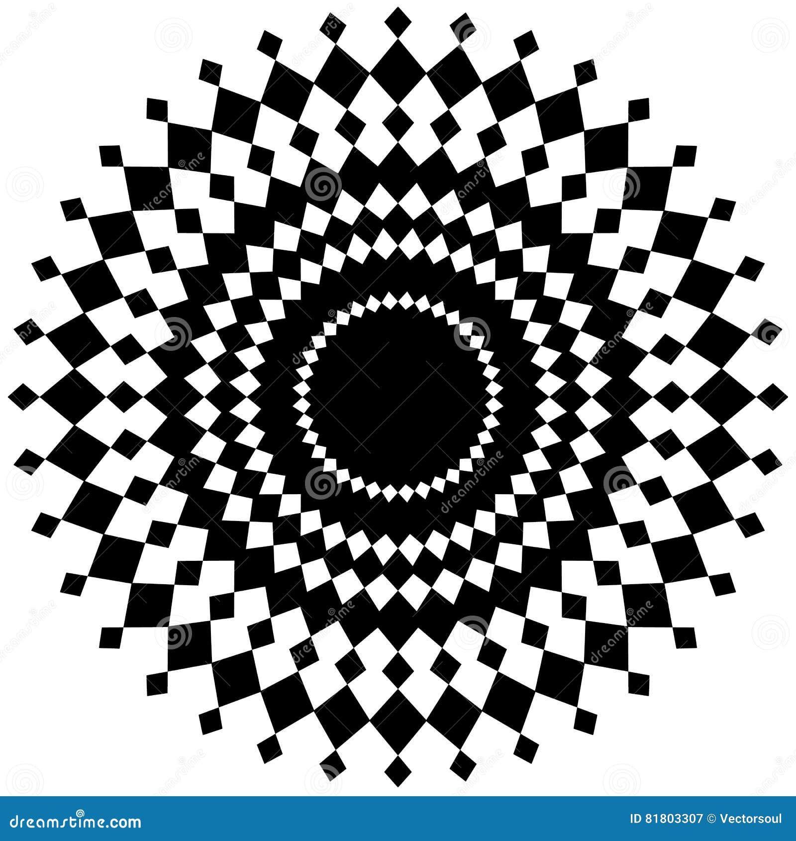 Abstract Radial Element on White. Geometric Shape Stock Vector ...