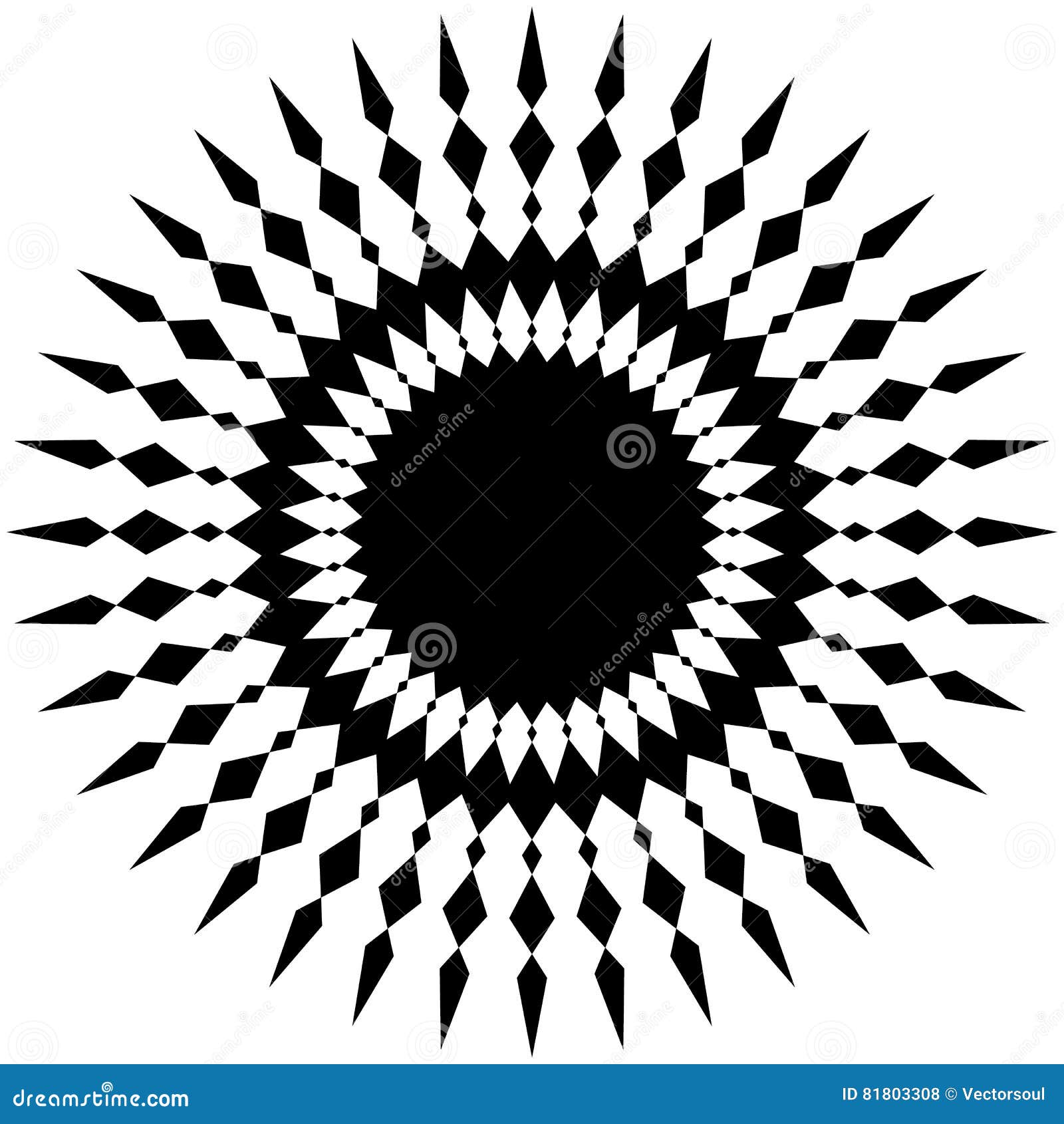 Abstract Radial Element on White. Geometric Shape Stock Vector ...