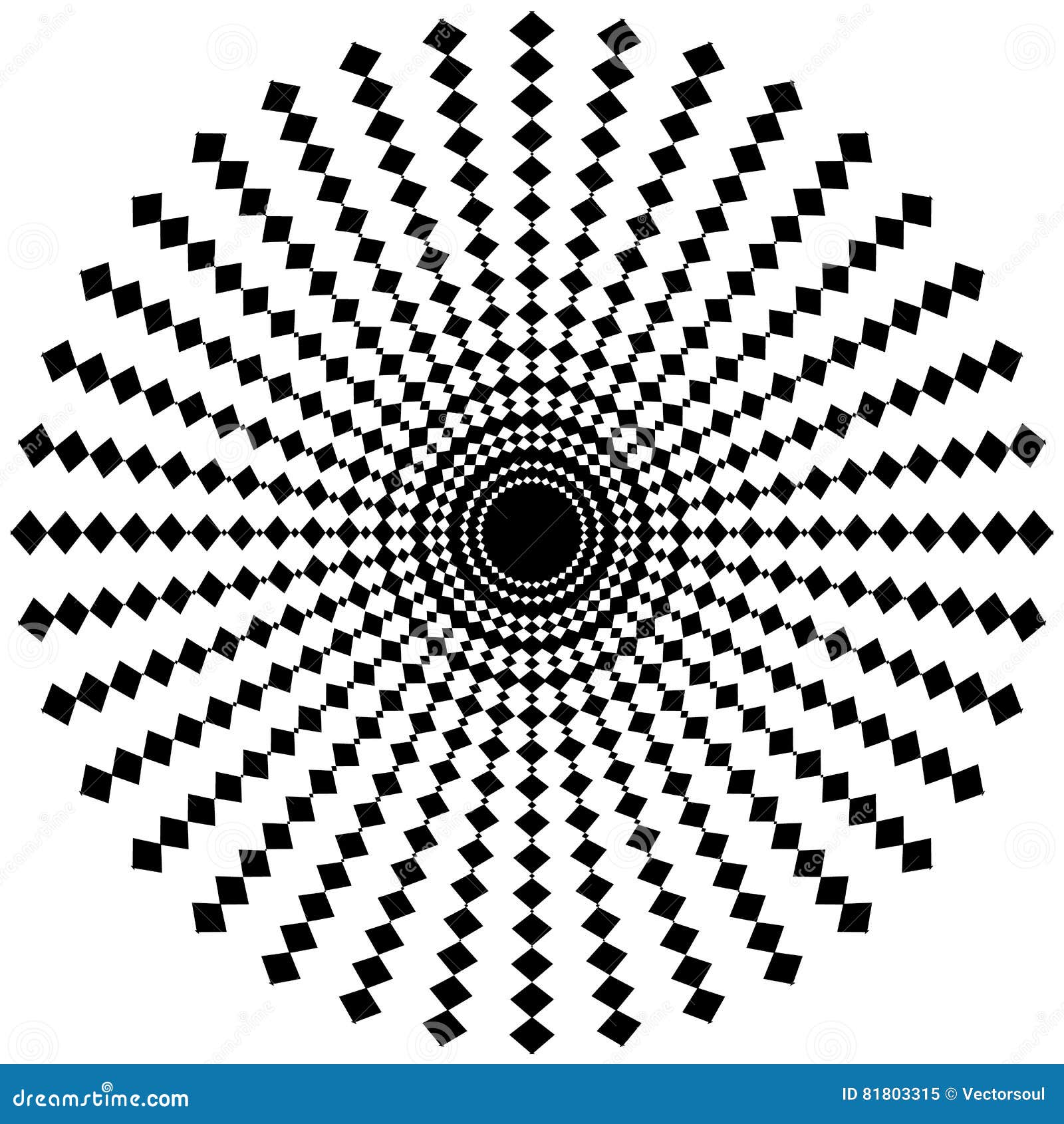 Abstract Radial Element on White. Geometric Shape Stock Vector ...