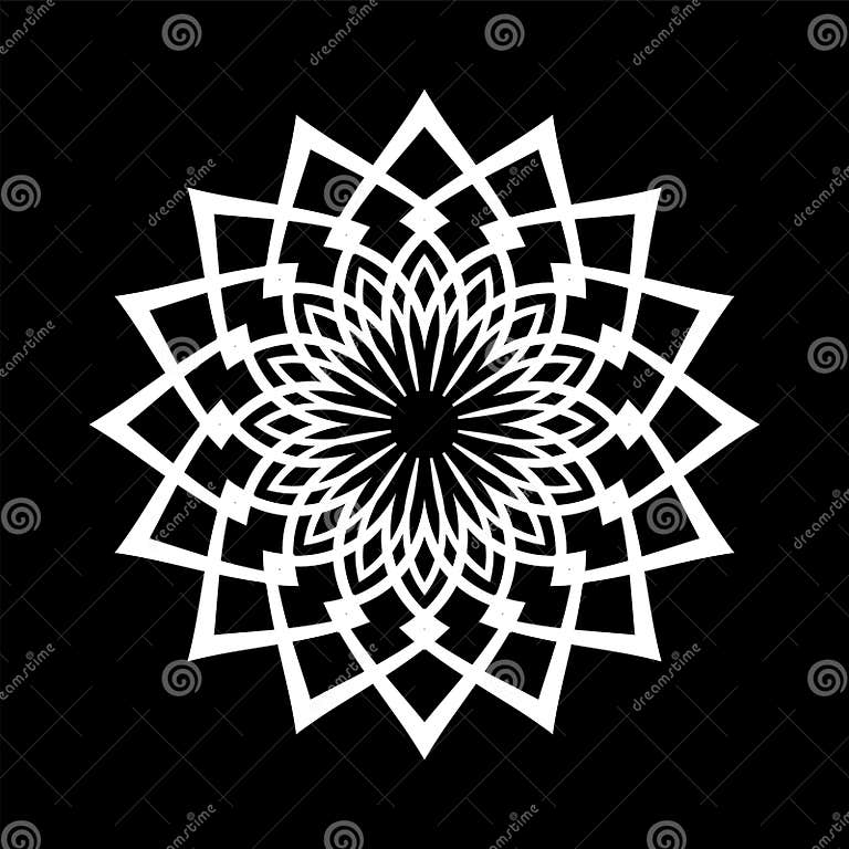 Abstract Radial Geometric Pattern Decorative Design Element Stock Vector Illustration Of