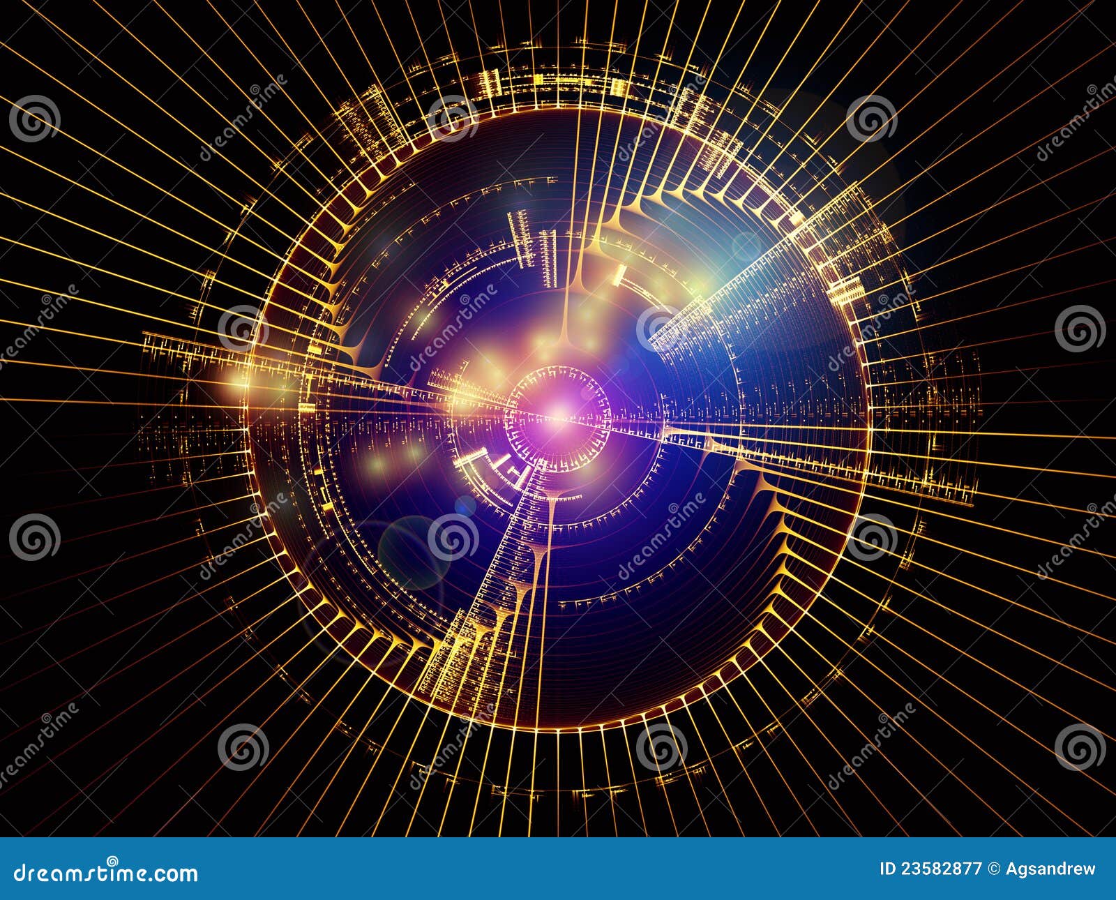 Abstract radial grid stock illustration. Illustration of concept - 23582877