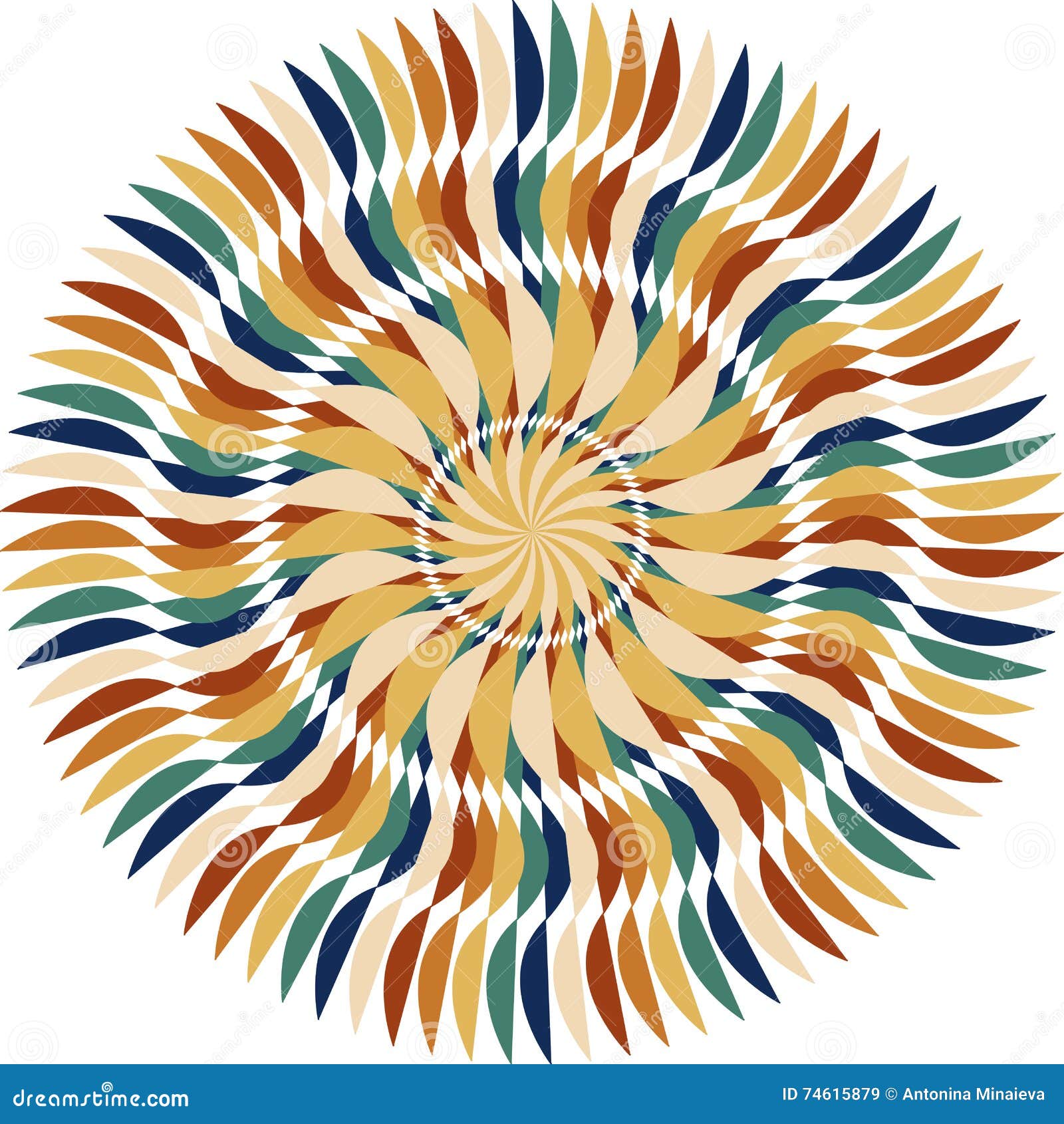 Abstract radial multicolor stock vector. Illustration of brown - 74615879