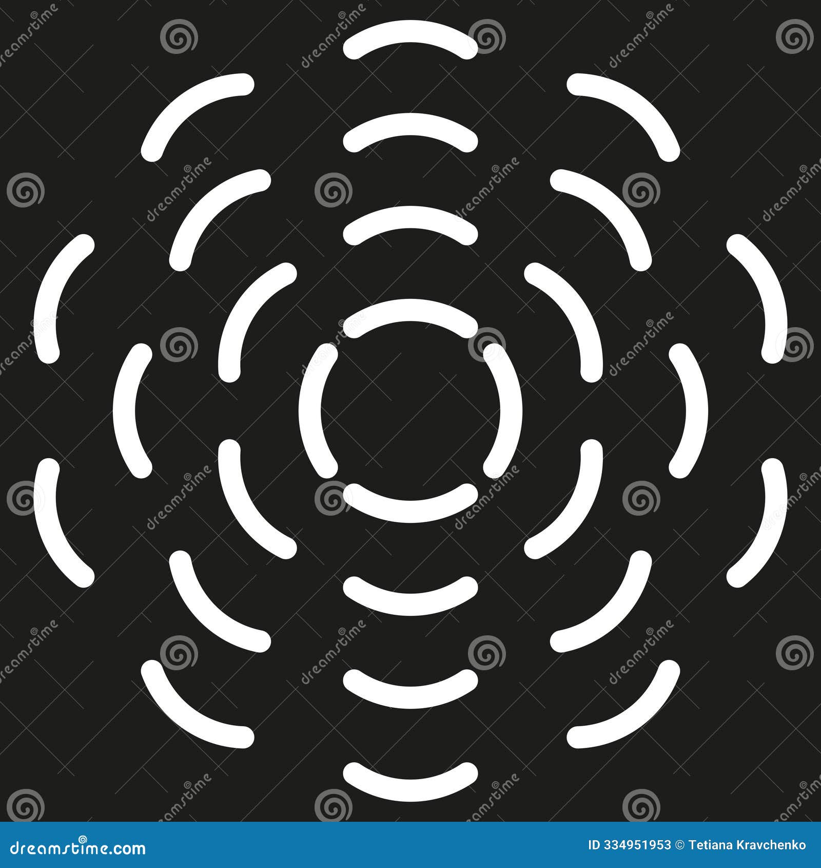 Abstract Radial Pattern. Concentric Semi-circles. Geometric Wave Design ...