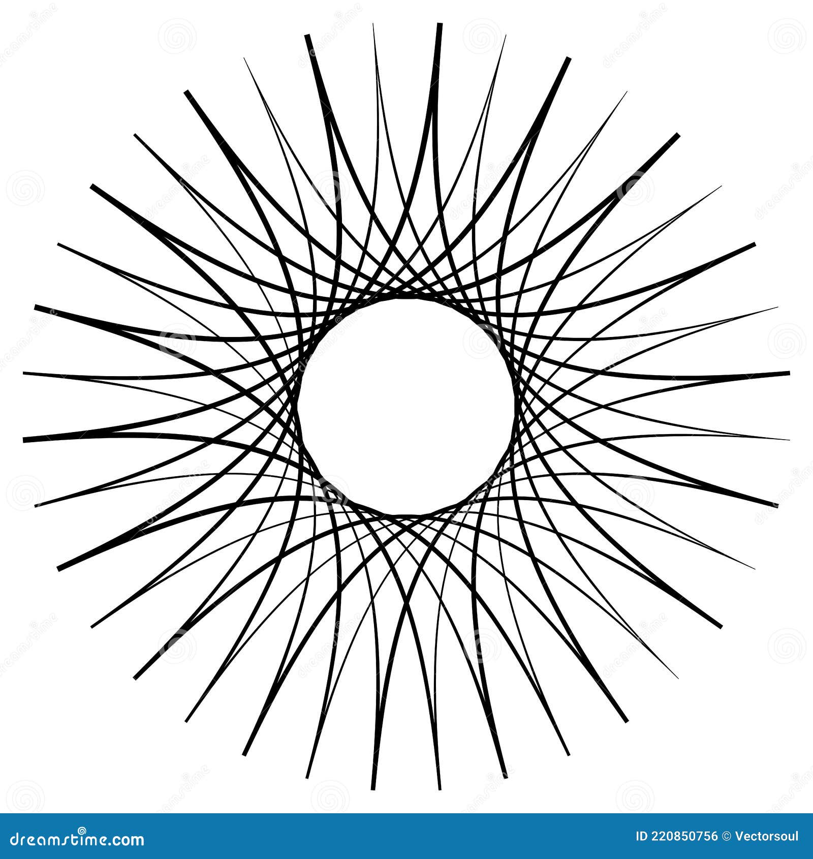 Abstract Radial Shape, Design Element Vector Stock Vector ...