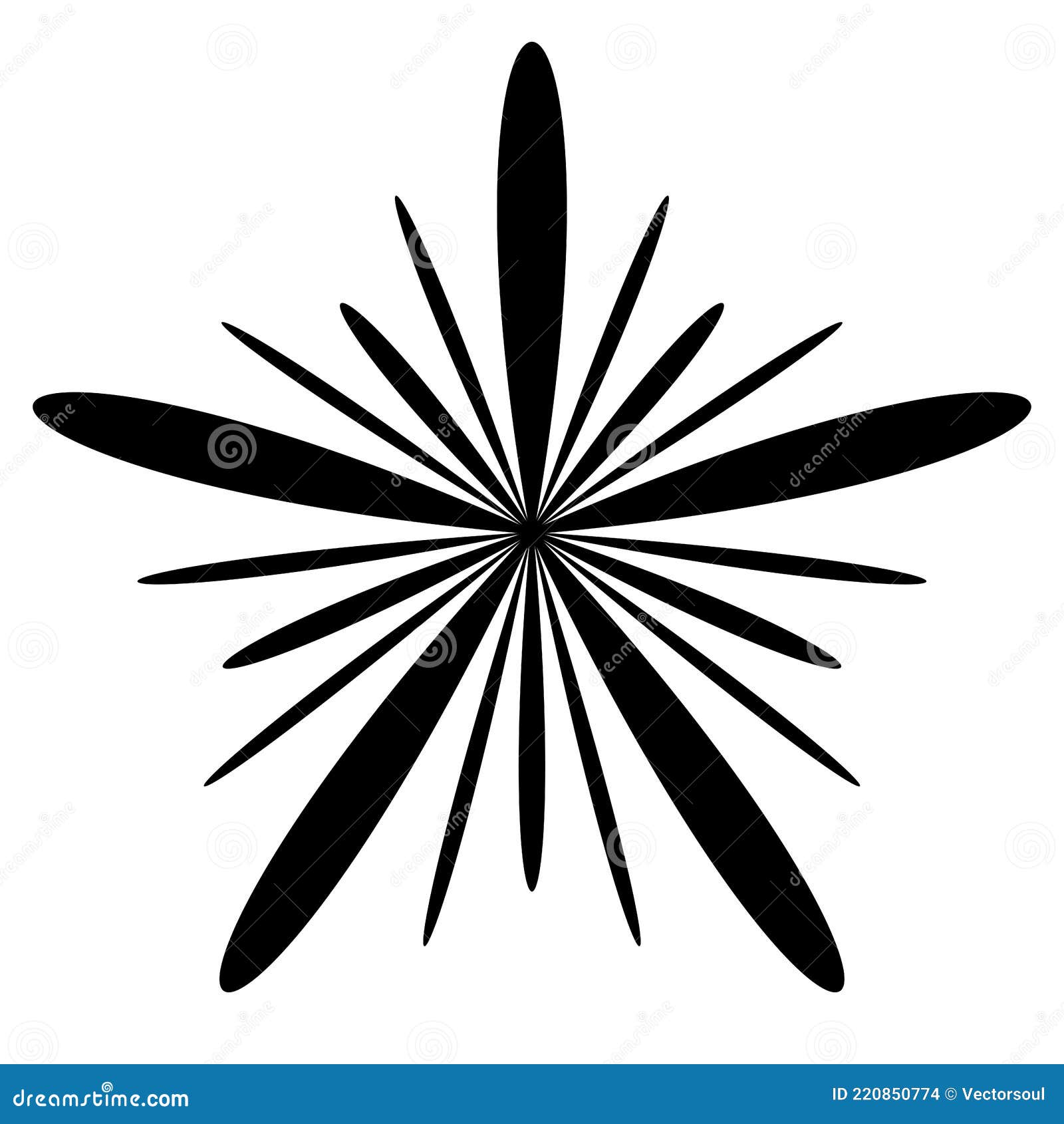 Abstract Radial Shape, Design Element Vector Stock Vector ...