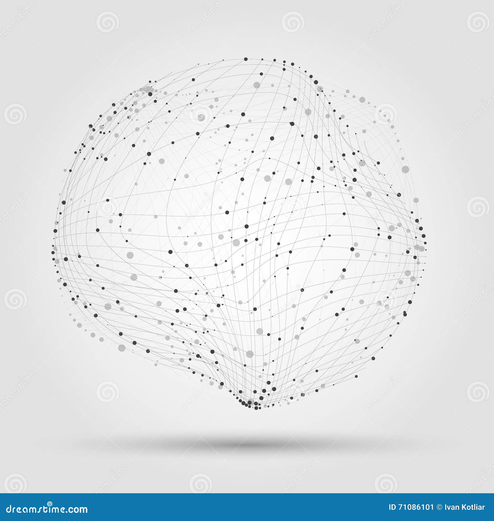 Abstract Radial Shape from Lines and Dots. Abstract Mesh Stock ...