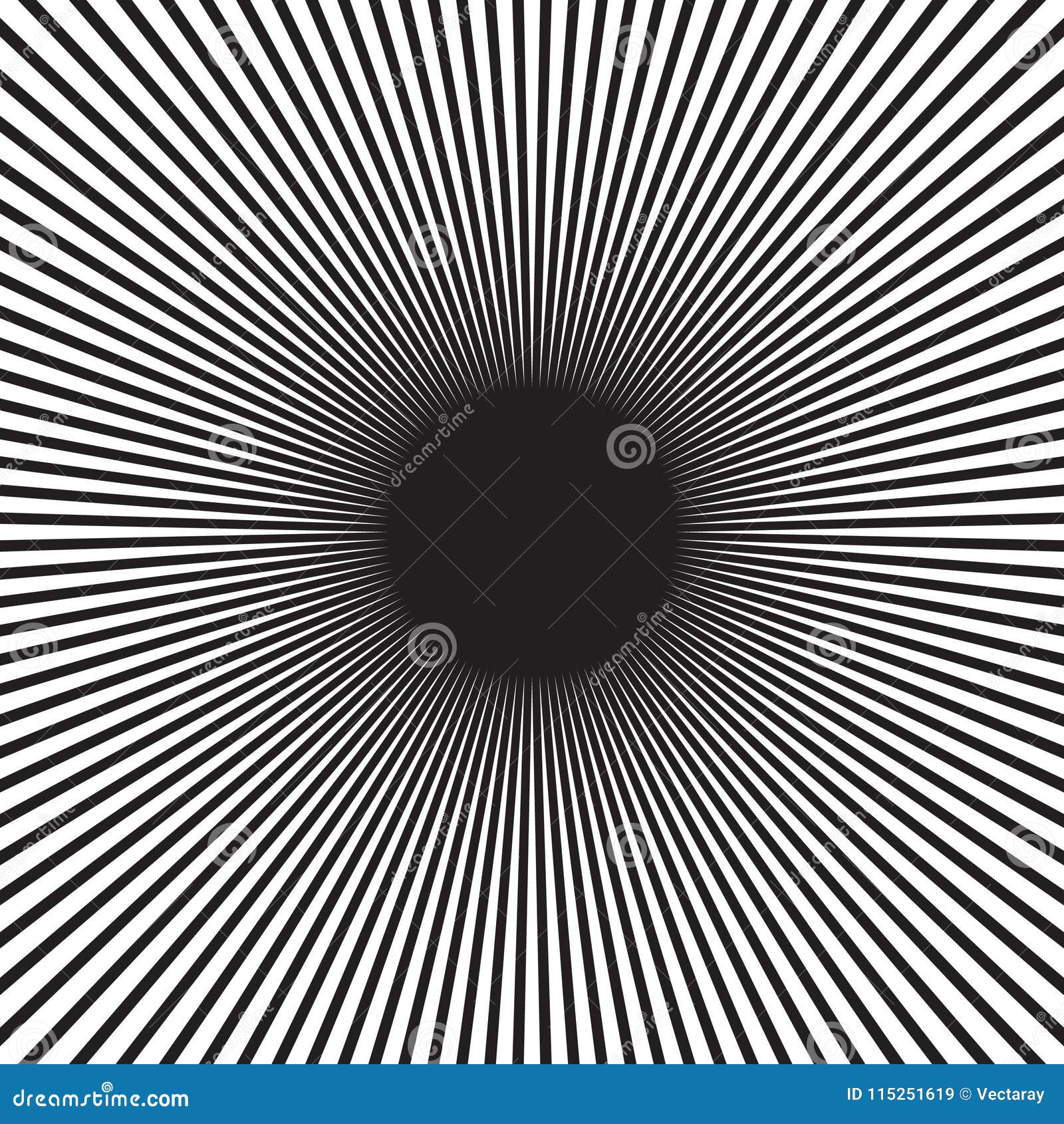 Abstract Radial Sunburst Ray Background in Vector Format. Stock Vector ...