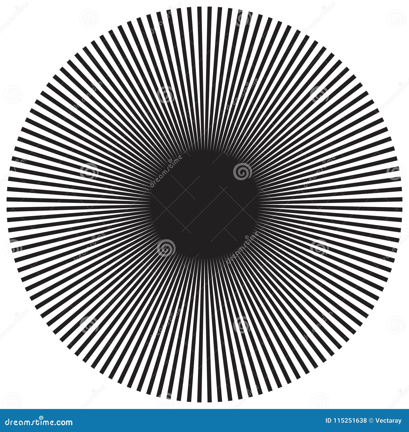 Abstract Radial Sunburst Ray Background in Vector Format. Stock ...