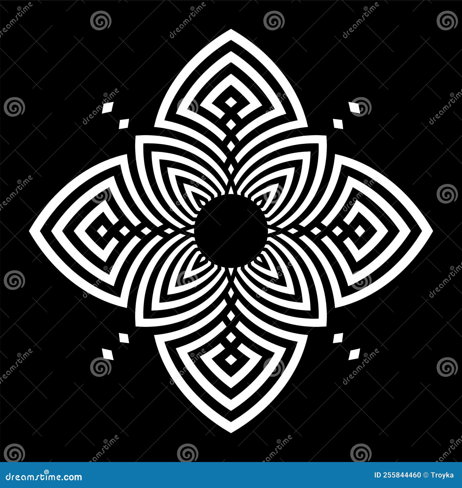 Abstract Radial Symmetrical Pattern. Decorative Design Element Stock ...