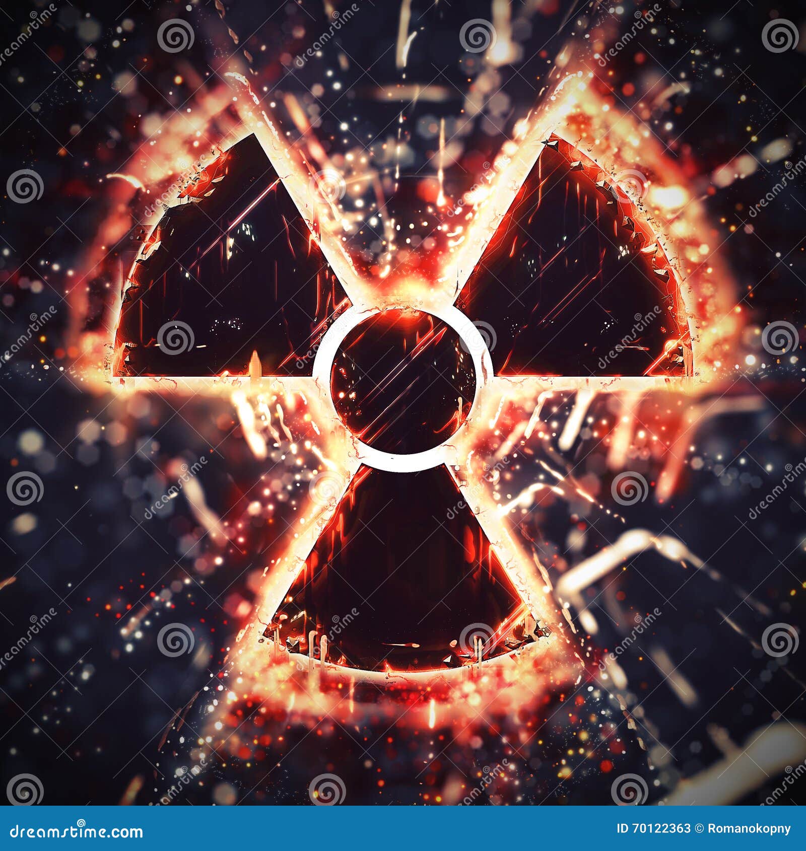 Radiation Hazard Signs. Vector Illustration Toxic Sign. Warning ...