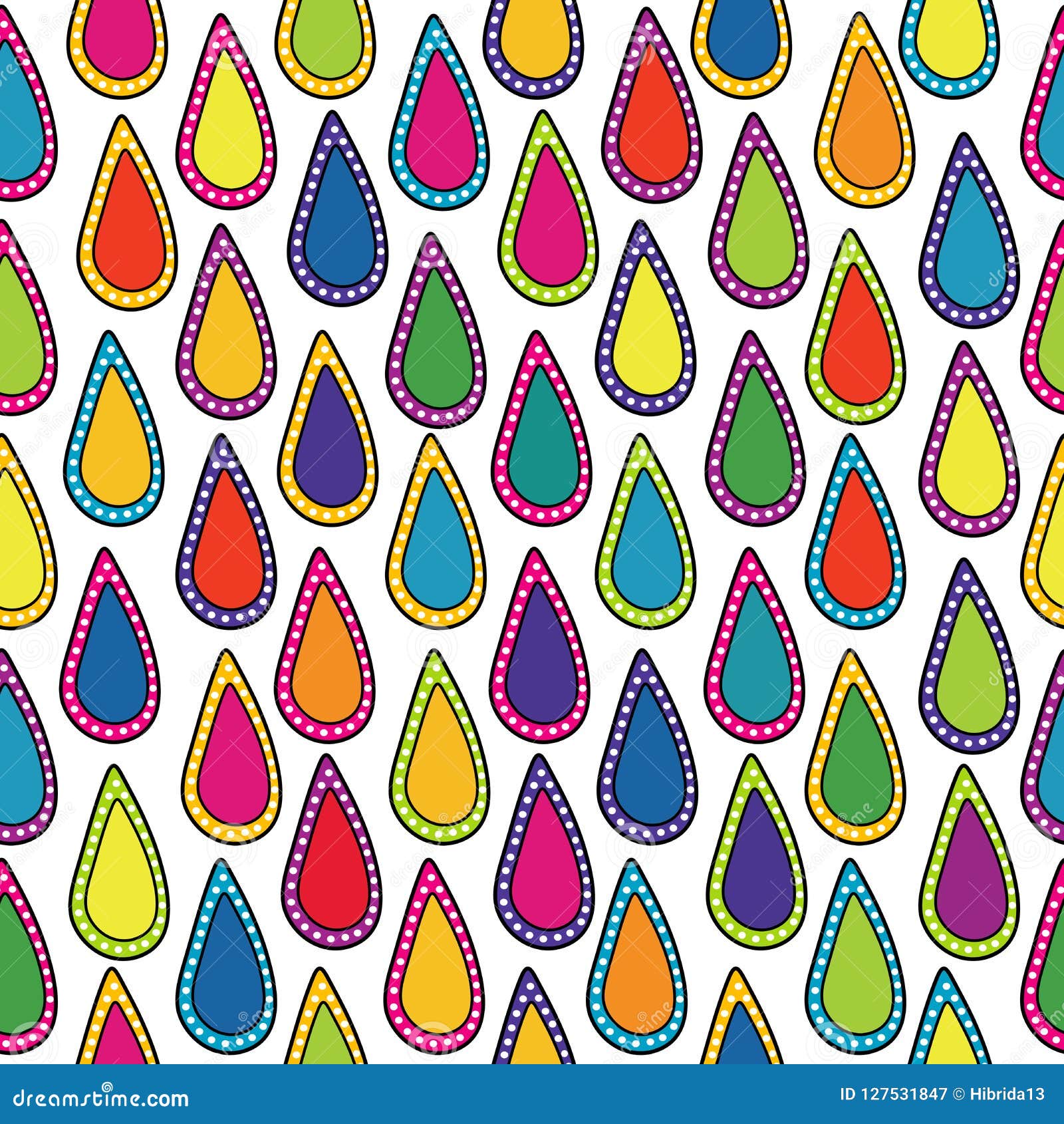 Abstract Rain with Colorful Stylized Drops Stock Vector - Illustration ...