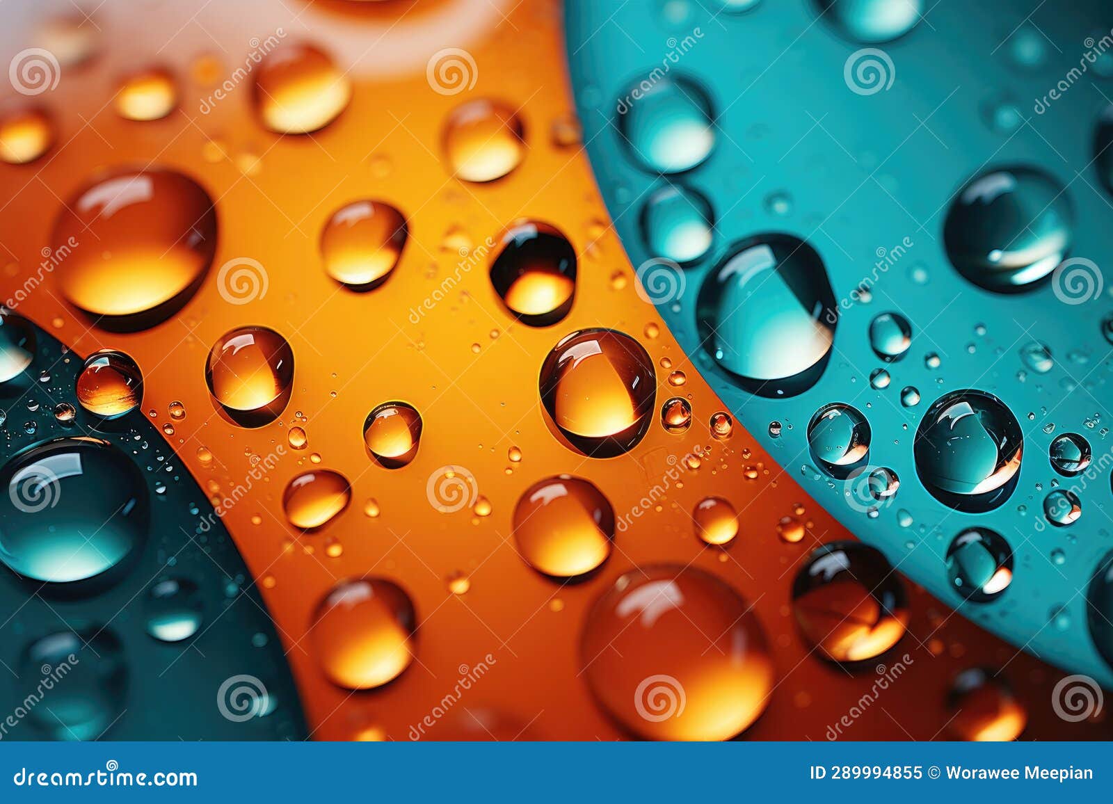 Abstract Rain Drop on Colorful Background. Generative AI Stock ...