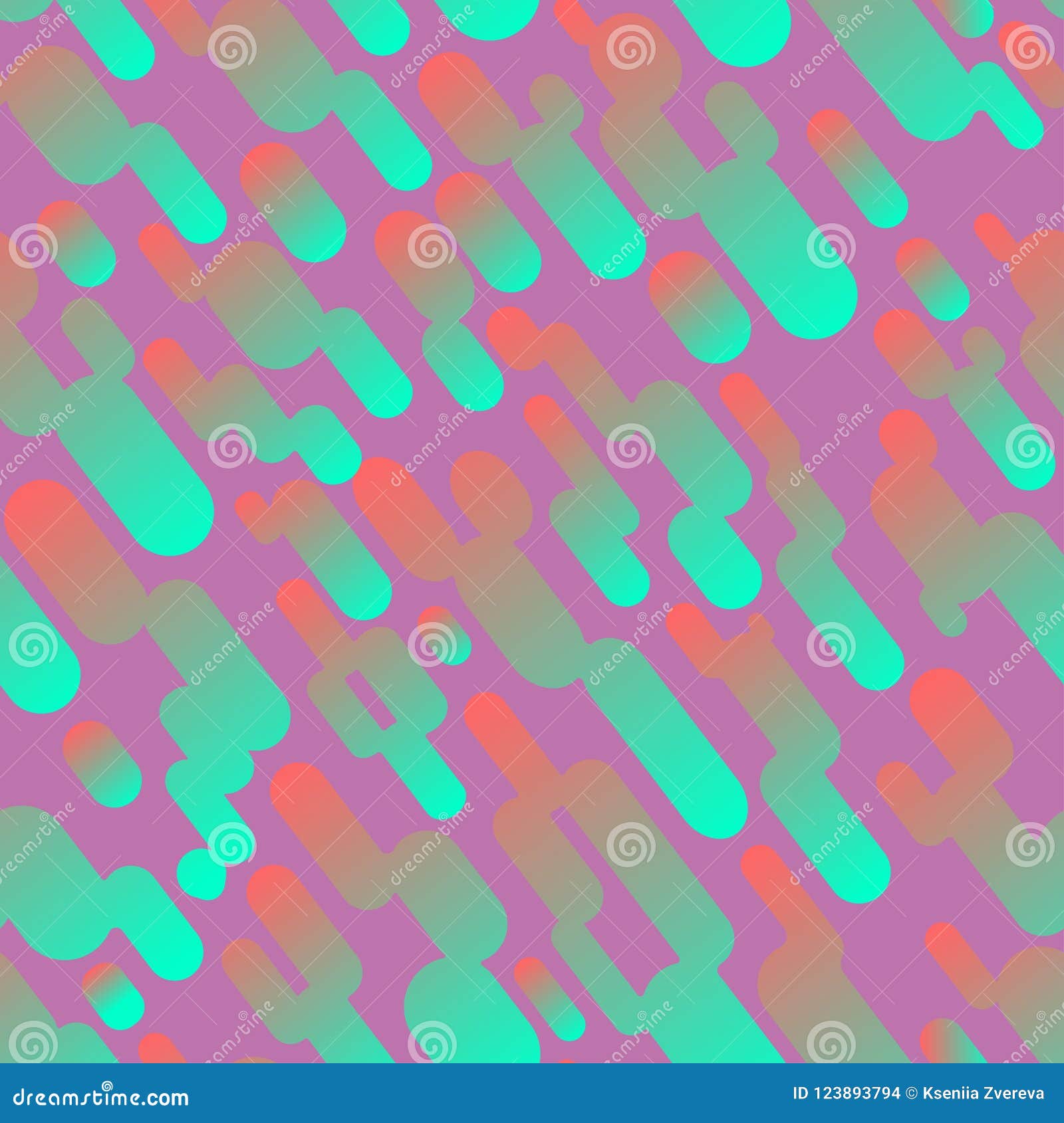 Abstract Rain Gradient Vibrant Lines and Dots Seamless Pattern Stock ...