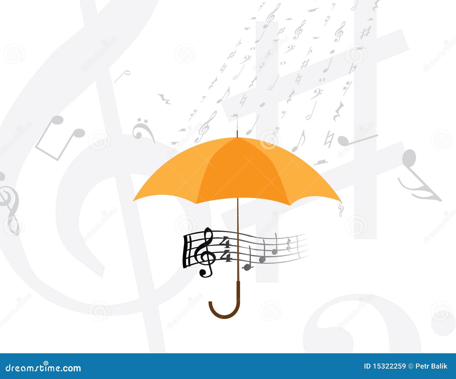 Abstract Rain of Music Notes Stock Illustration - Illustration of ...