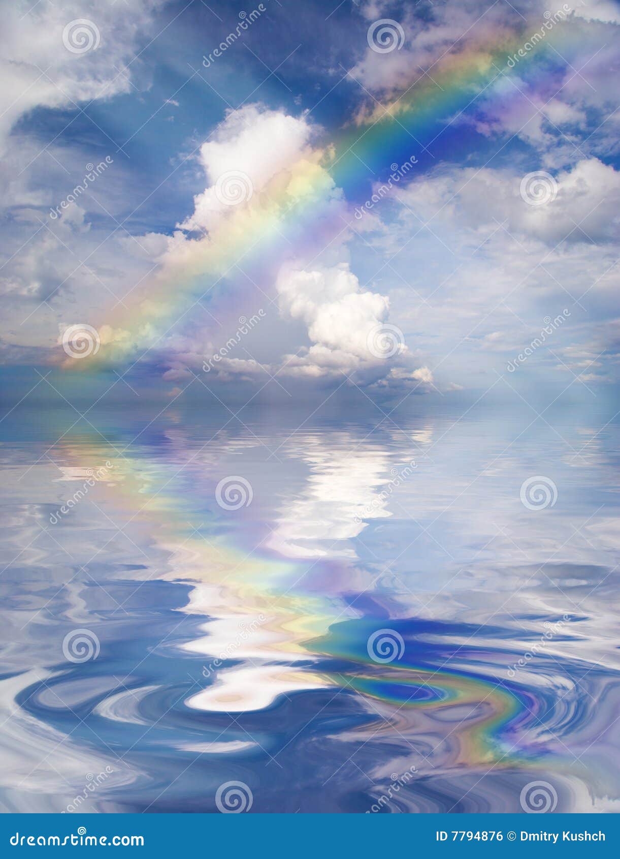 Abstract Rainbow Above the Water Stock Photo - Image of atmosphere ...