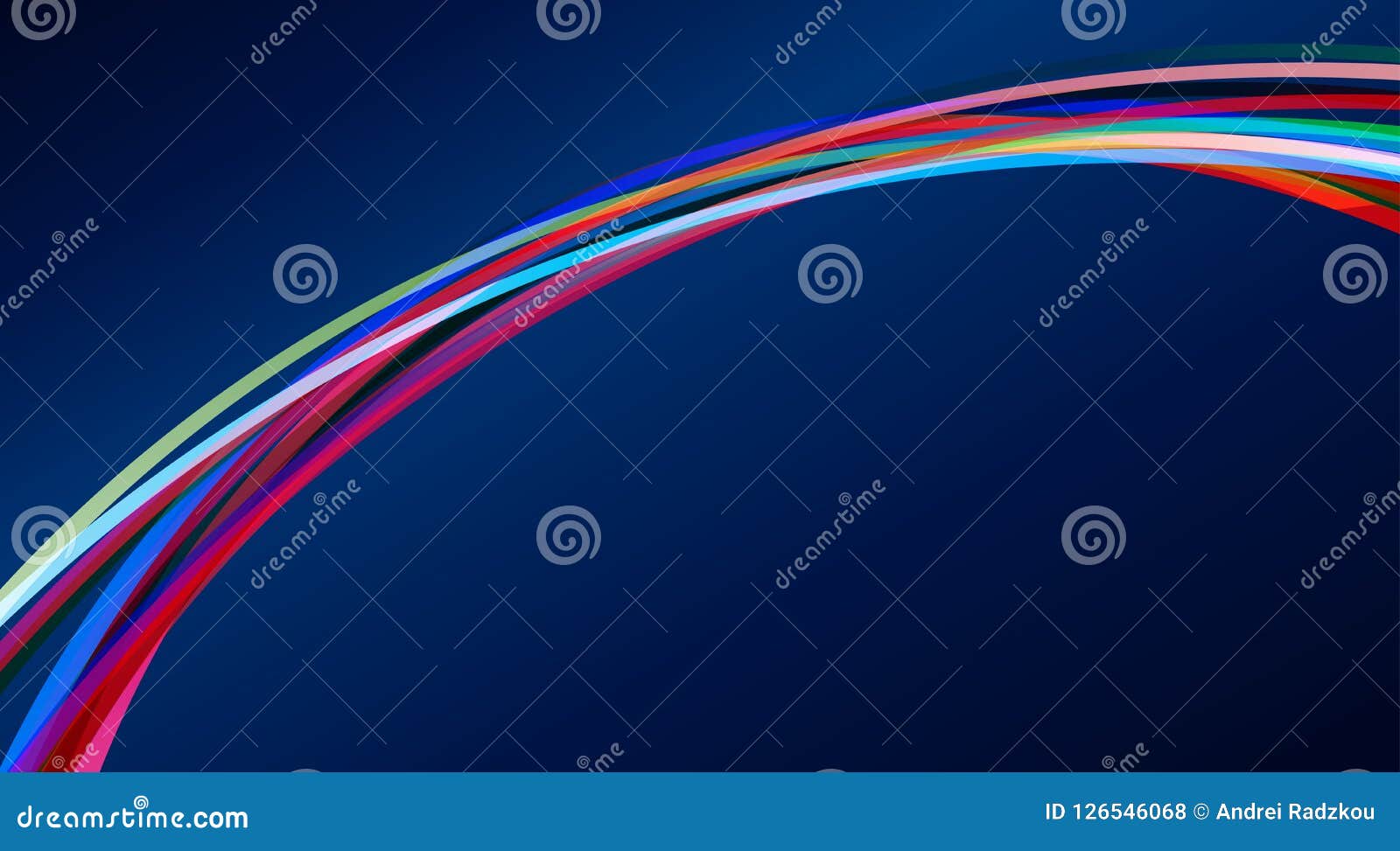Color Arc on a Dark Blue Background. Vector Stock Vector - Illustration ...