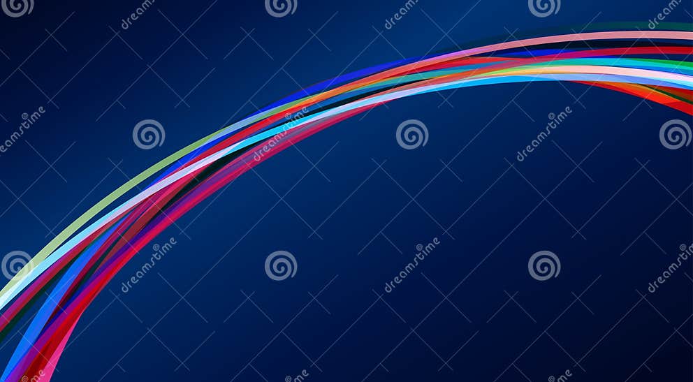 Color Arc on a Dark Blue Background. Vector Stock Vector - Illustration ...